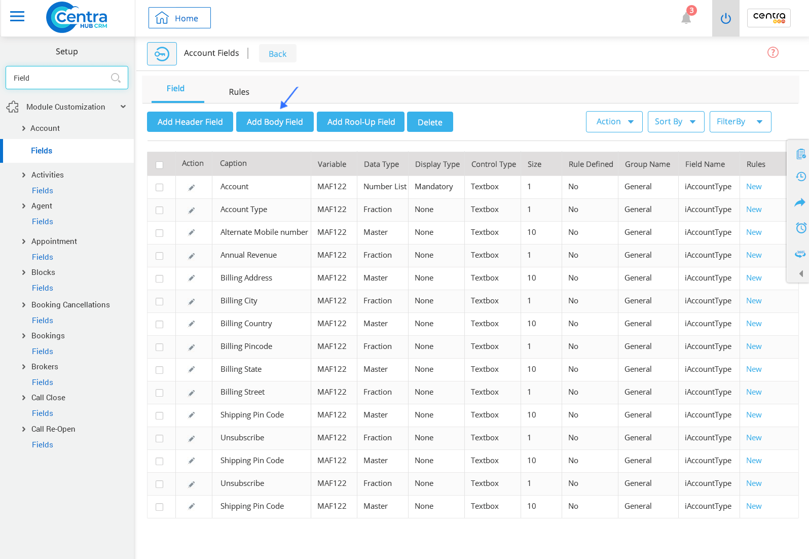 Data Grid Fields Help Guide | Knowledge Base | CentraHub CRM